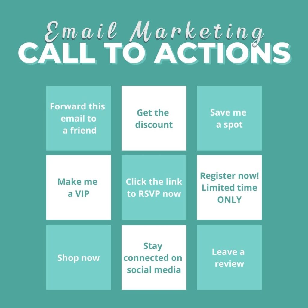 Create a list of Effective Call to Actions Create a list of Effective Call to Actions